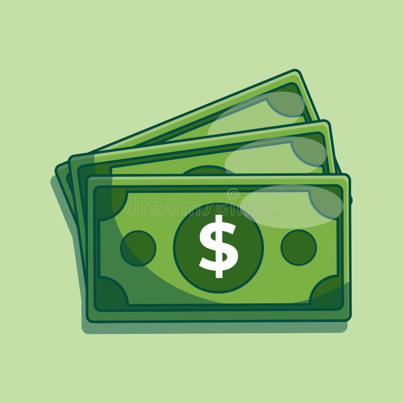 Cartoon Vector Illustration of Money. Stock Vector - Illustration of ...