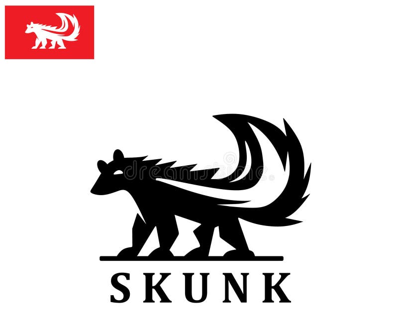 Skunk Cute Small Animal Logo Stock Vector - Illustration of symbol ...
