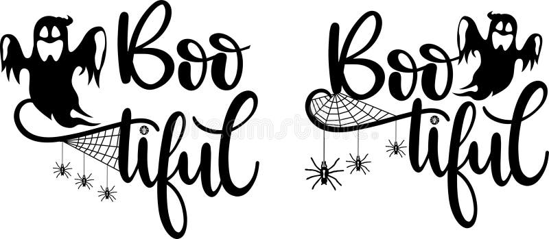 Boo Tiful, Spooky, Wicked, Halloween Holiday, Vector Illustration File ...