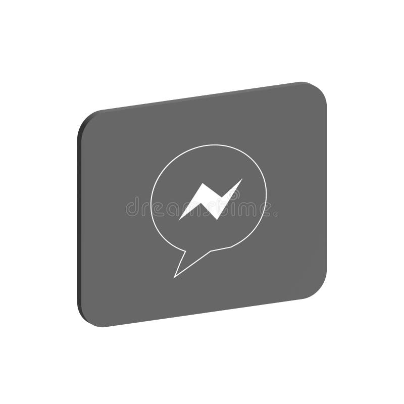 Facebook Messenger Social Media Icon Stock Vector - Illustration of ...
