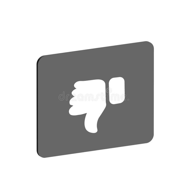 3d dislike icon button stock vector. Illustration of elements - 309298356