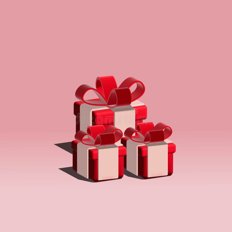 Colorful 3D gift boxes stock vector. Illustration of black - 309299970