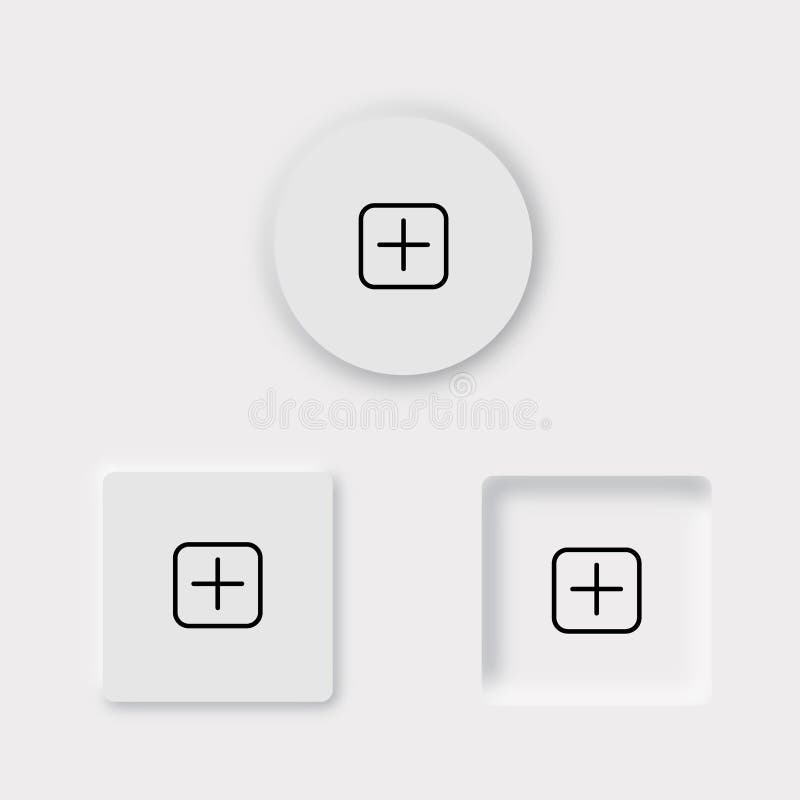 Social Media Add Icon Button Stock Vector - Illustration of home ...