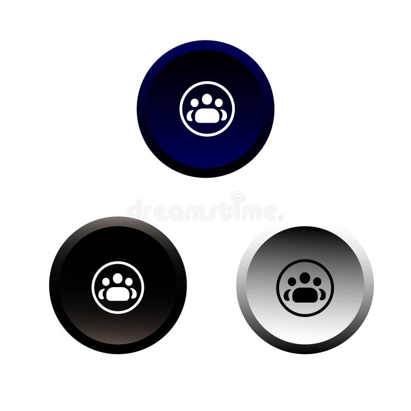 User Icon Button, Profile Button Stock Vector - Illustration of icon ...