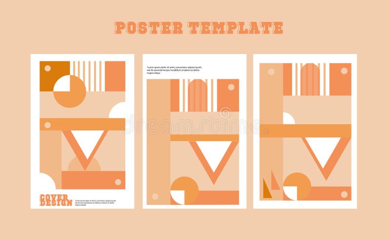 Abstract Poster Made of Shapes Stock Vector - Illustration of fashion ...