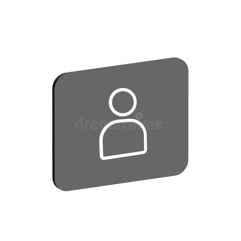 Profile Icon Button 3d Style Stock Vector - Illustration of website ...