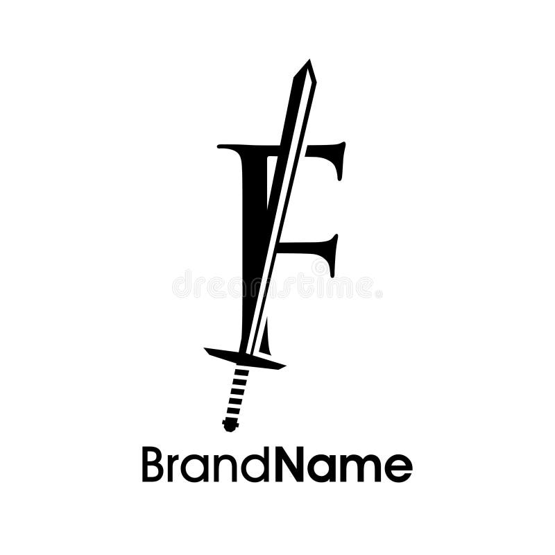 Simple and Luxury Initial F Sword Logo Stock Vector - Illustration of ...