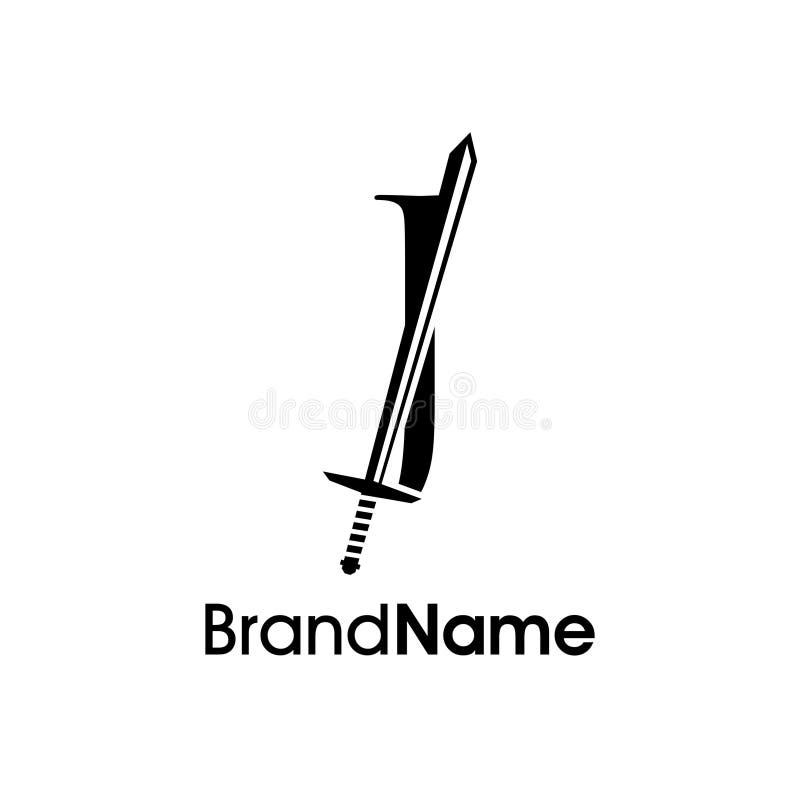 Simple and Luxury Initial J Sword Logo Stock Vector - Illustration of ...