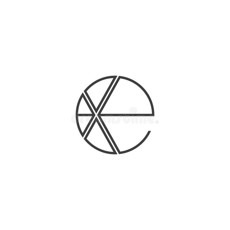 Alphabet Initials Logo XE, EX, E and X Stock Vector - Illustration of ...