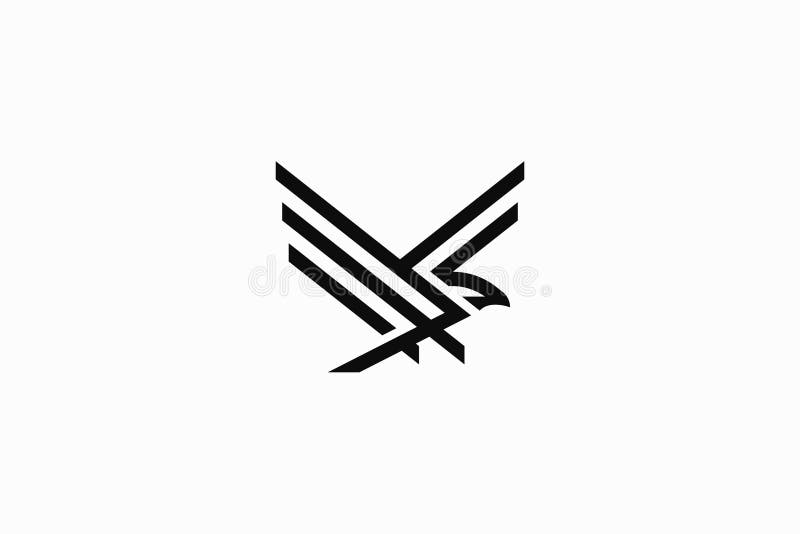 Bird Fly Logo Geometric Abstract Illustration Eagle Hawk Falcon ...