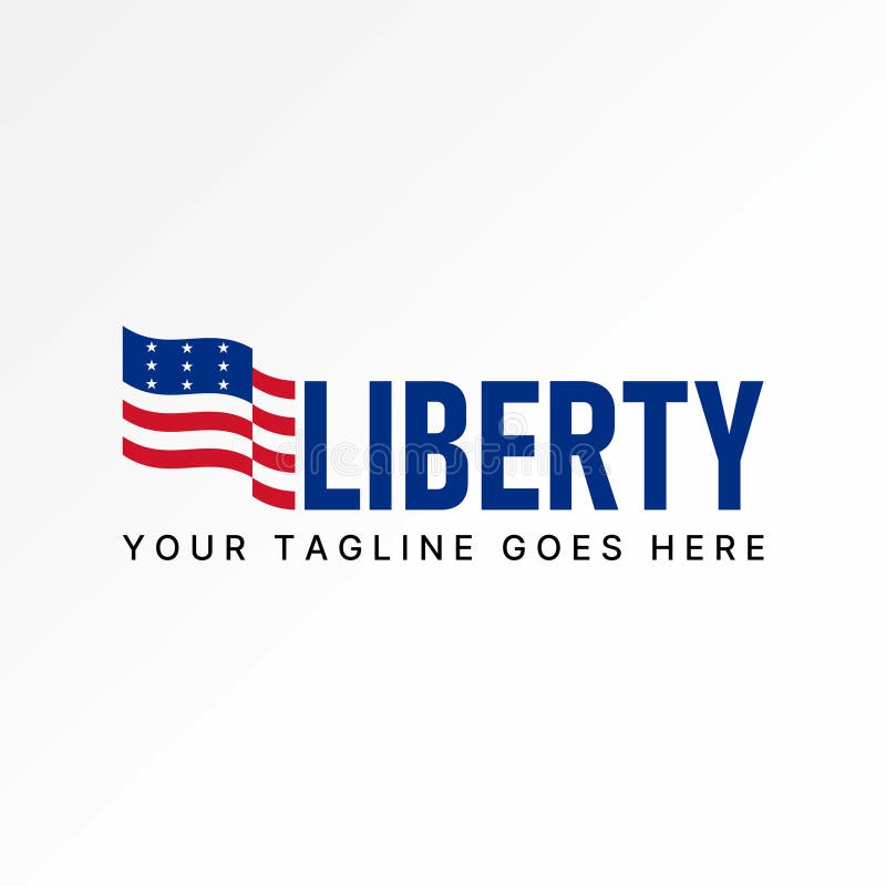Sign Letter Liberty with Unique American Flag. Related To National ...