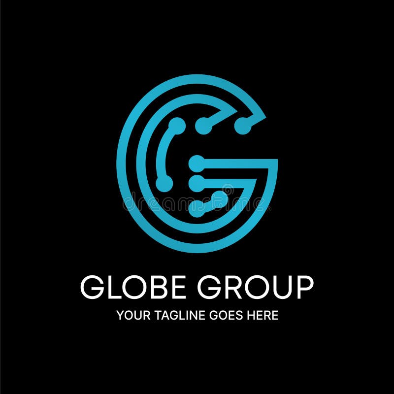 Vector Stock Letter Initial GG Line Font Dots Tech. Related To Monogram ...