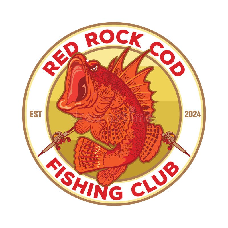 Rock Fish Vector Illustration for Fishing Club Logo Design Stock Vector ...
