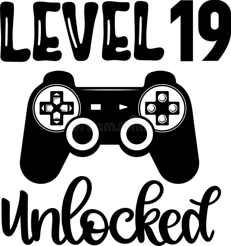Level 7 Unlocked, Birthday Party, Video Game, Funny Gamer Vector ...