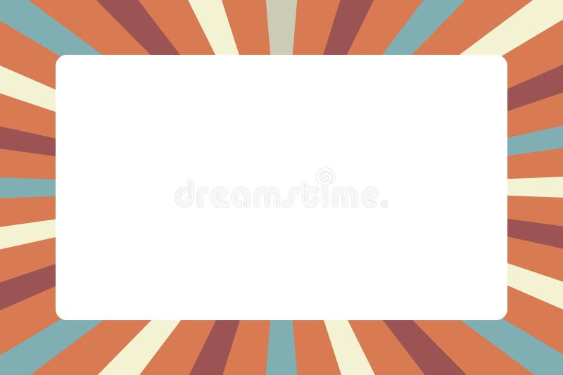 Vintage Style Border Frame Design Concept of Colorful Stripes Isolated ...