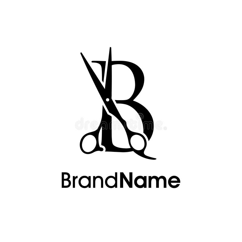 Modern and Luxury Initial B Scissors Logo Stock Vector - Illustration ...