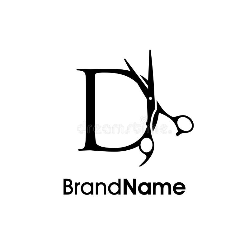 Modern and Luxury Initial D Scissors Logo Stock Vector - Illustration ...