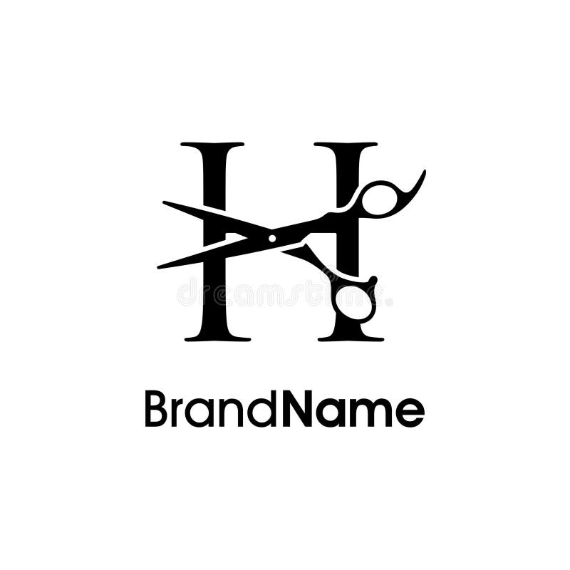 Modern and Luxury Initial H Scissors Logo Stock Vector - Illustration ...