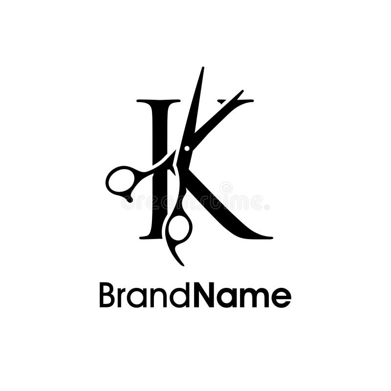 Modern and Luxury Initial K Scissors Logo Stock Vector - Illustration ...
