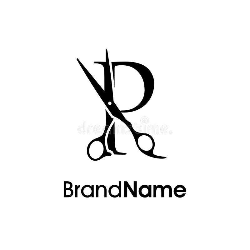 Modern and Luxury Initial R Scissors Logo Stock Vector - Illustration ...