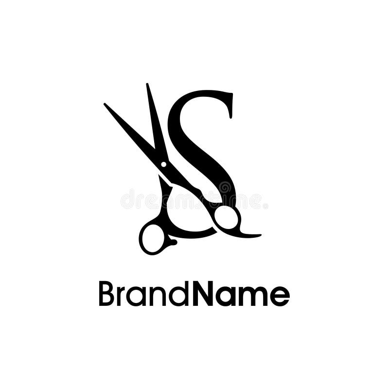 Modern and Luxury Initial S Scissors Logo Stock Vector - Illustration ...