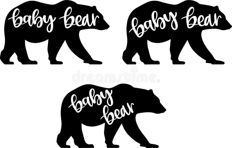 Baby Bear, Bear Cut File, Bear Family Vector Illustration File Stock ...