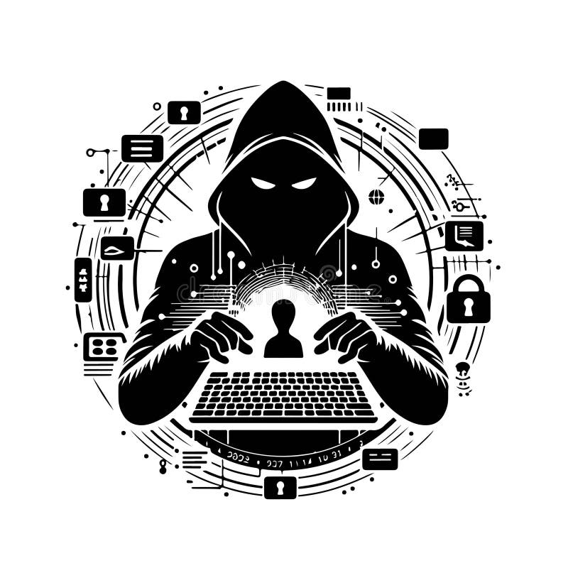 Cyber crime logo image stock vector. Illustration of hacker - 310157305