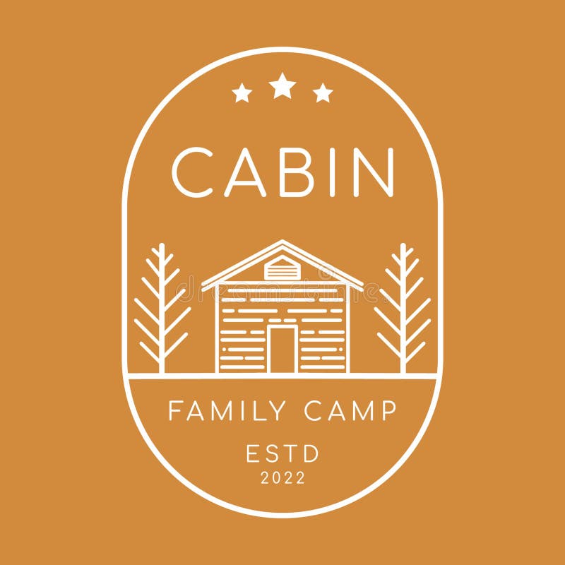 Cabin Line Art Minimalist for Logo Illustration Design, Forest Cabin ...