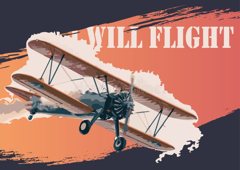 Vector Illustration of Abstract Aircraft Design, for Banners, Cards and ...