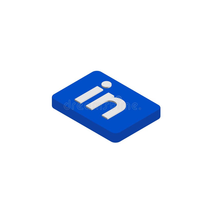 Linkedin social media icon editorial stock photo. Illustration of ...