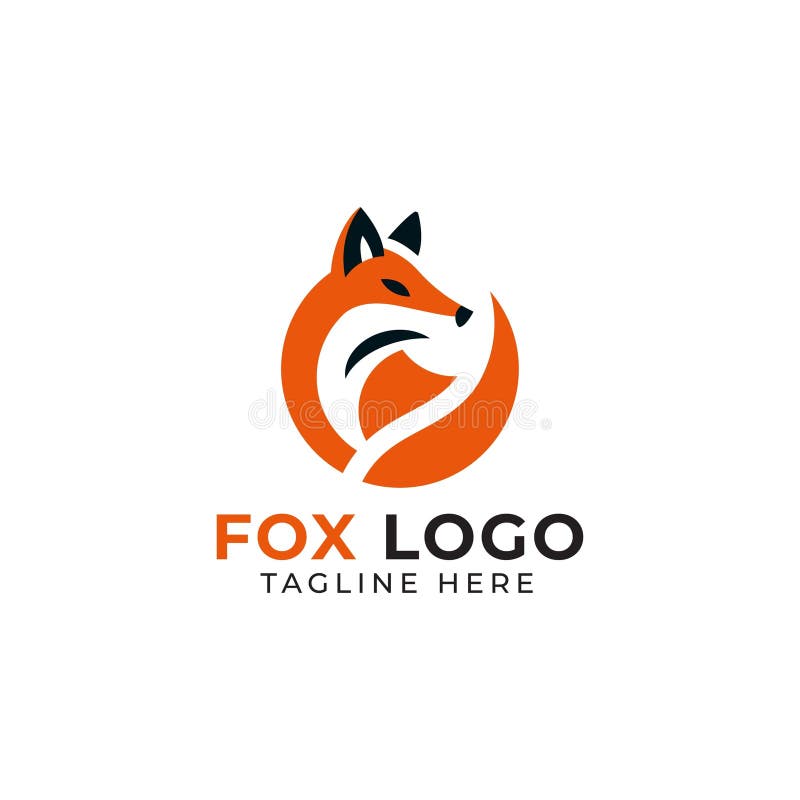 Design a Fox Logo on a White Background Stock Illustration ...