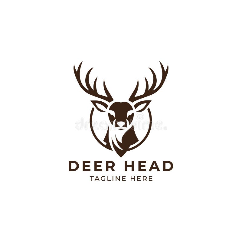 Deer Head Logo Design Template Stock Vector - Illustration of company ...