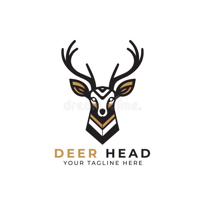 Deer Head Logo Design stock vector. Illustration of animal - 310281550