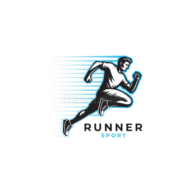 Running Club Emblem Logo Design, Vector Illustration Stock Vector ...