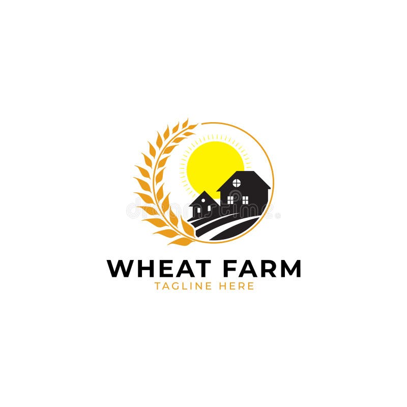 Wheat farm logo template stock vector. Illustration of leaf - 310433652