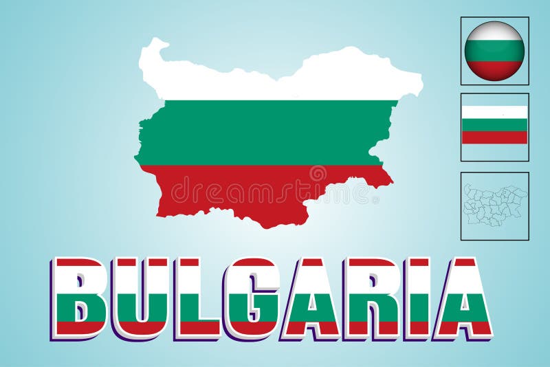 Bulgaria Flag and Map in Vector Illustration Stock Vector ...