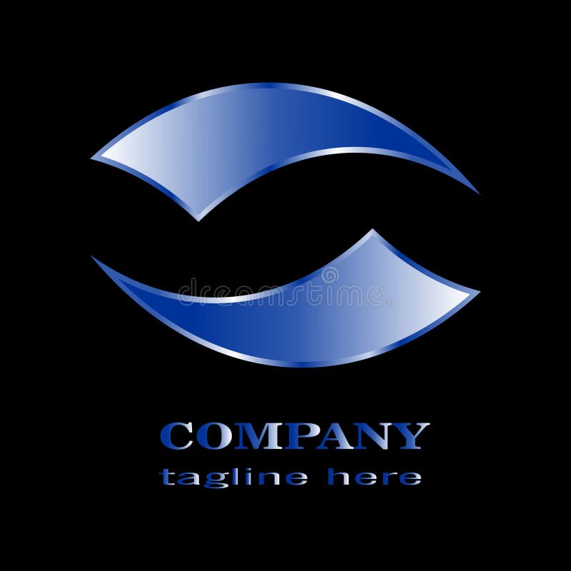 Abstract Blue Metallic Logo. Premium Logo Stock Vector - Illustration ...