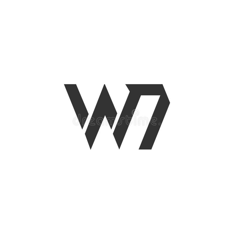 Alphabet Initials Logo WN, NW, W and N Stock Vector - Illustration of ...