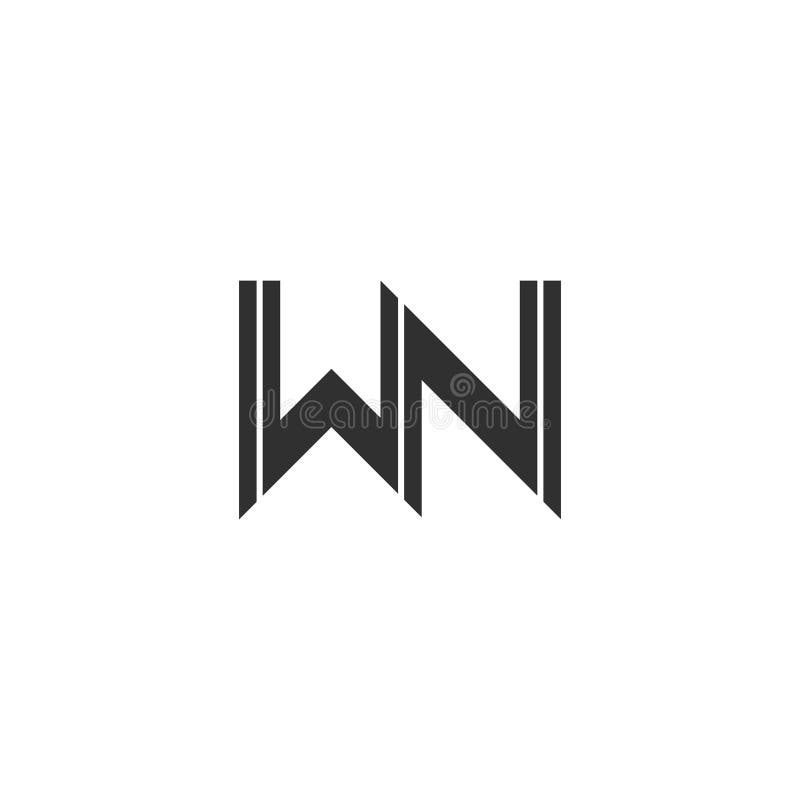 Alphabet Initials Logo WN, NW, W and N Stock Vector - Illustration of ...