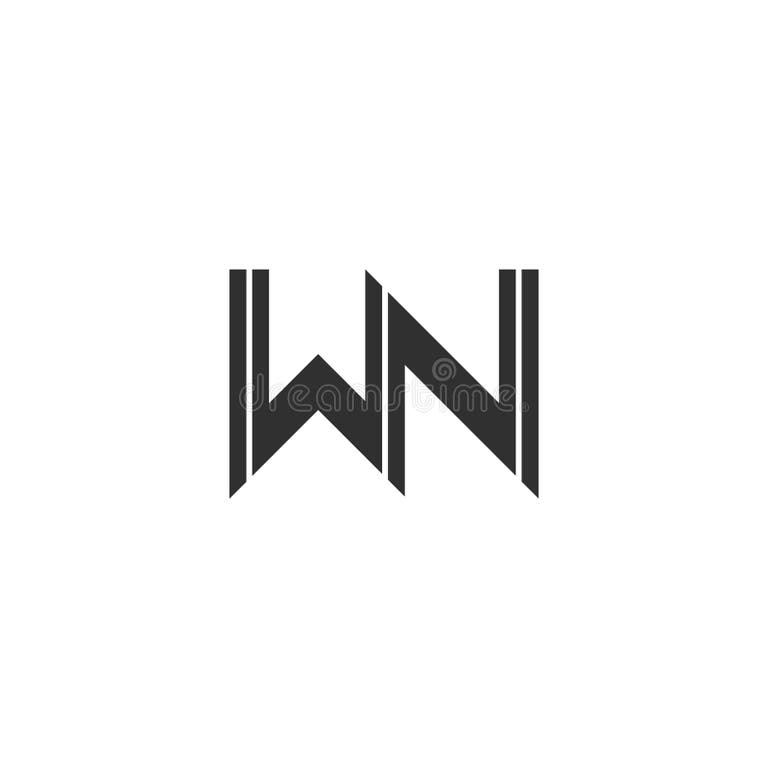 Alphabet Initials Logo WN, NW, W and N Stock Vector - Illustration of ...