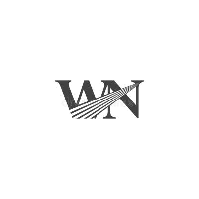 Alphabet Initials Logo WN, NW, W and N Stock Illustration ...
