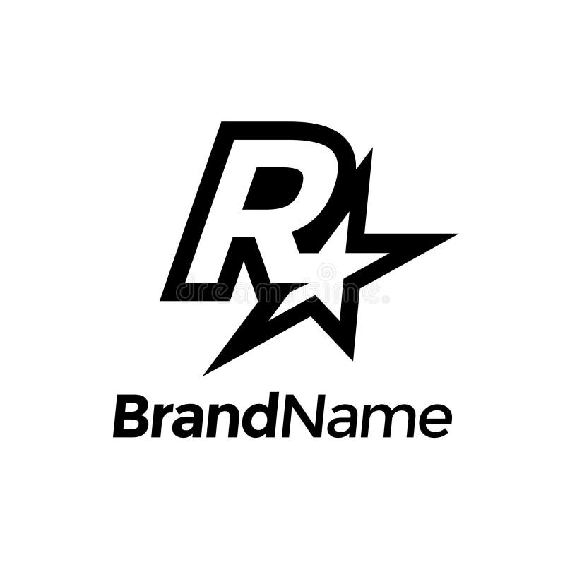 Modern and Stylist Initial R Star Logo Stock Vector - Illustration of ...