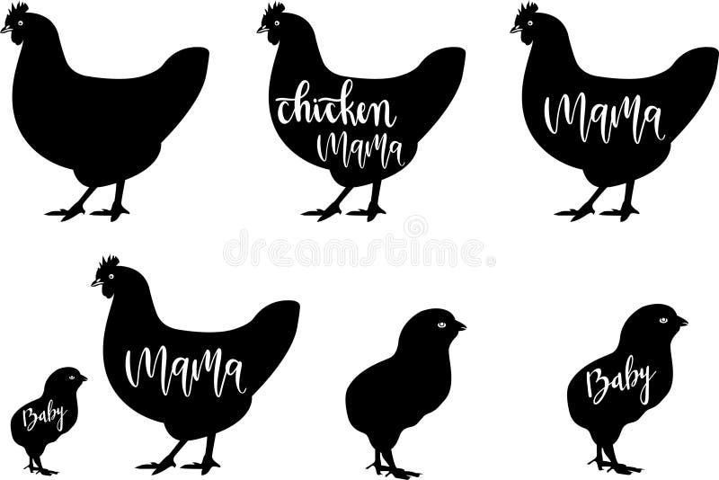 Chicken Mama and Baby, Mama Hen, Baby Chicks, Chicken, Farm Design ...