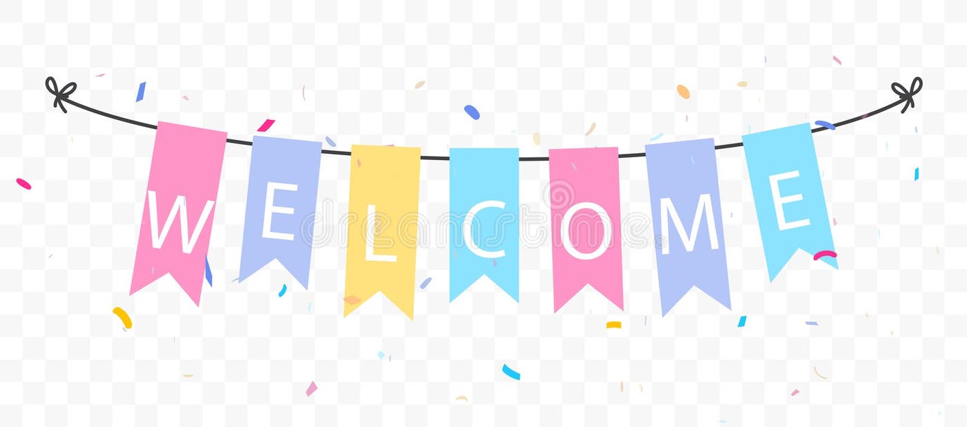 Welcome Bunting Banner Stock Illustrations – 499 Welcome Bunting Banner ...