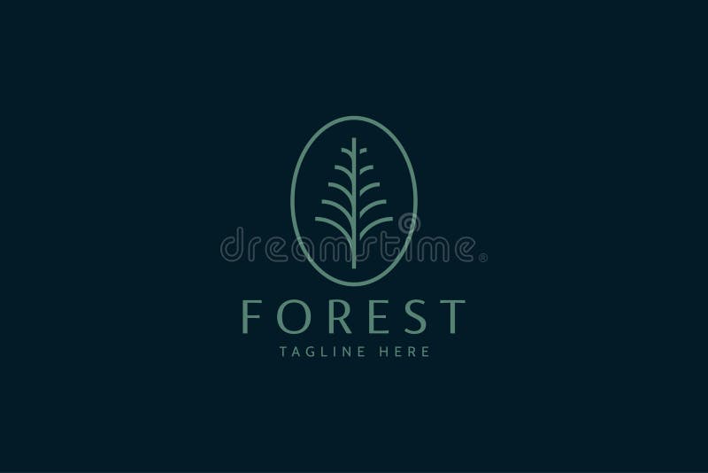 Elegant Evergreen Pine Tree Logo for Fashion Brand, Boutique, Nature ...