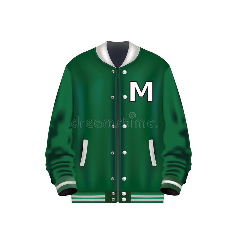 Green baseball jacket stock vector. Illustration of green - 311163895