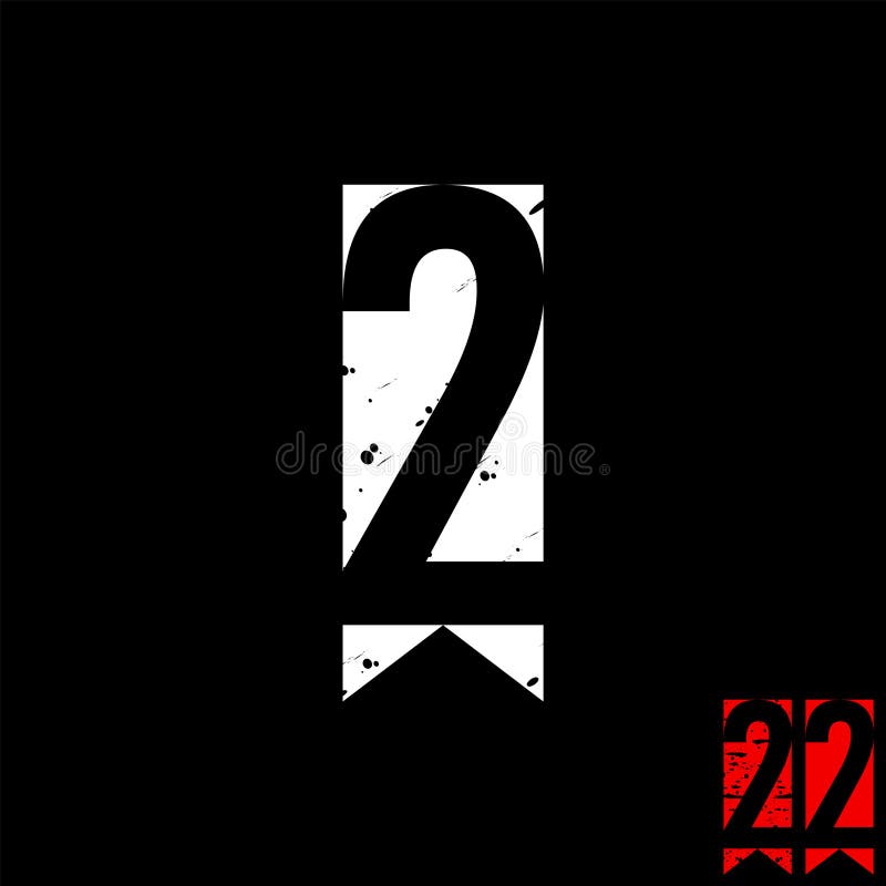 Icon Initial Number 2 Font Negative Space Veteran. Related Monogram ...