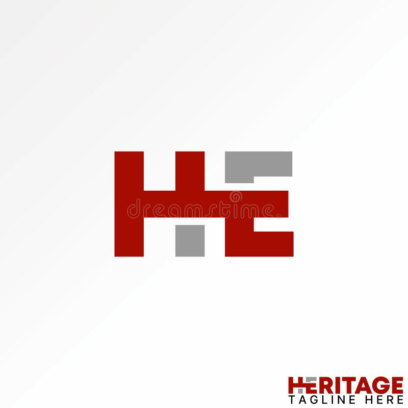 Icon Letter Initial he Font Cutting Connect. Related Monogram ...