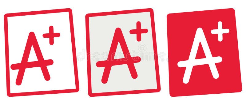 Grade a Plus Sign, Grading Sign of Students in the Educational System ...