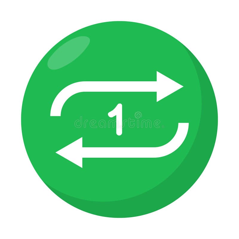 Green Single Loop Icon stock vector. Illustration of stroke - 311503920